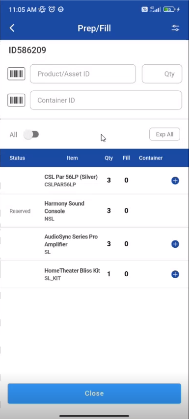 Batch Receive Transfer Orders